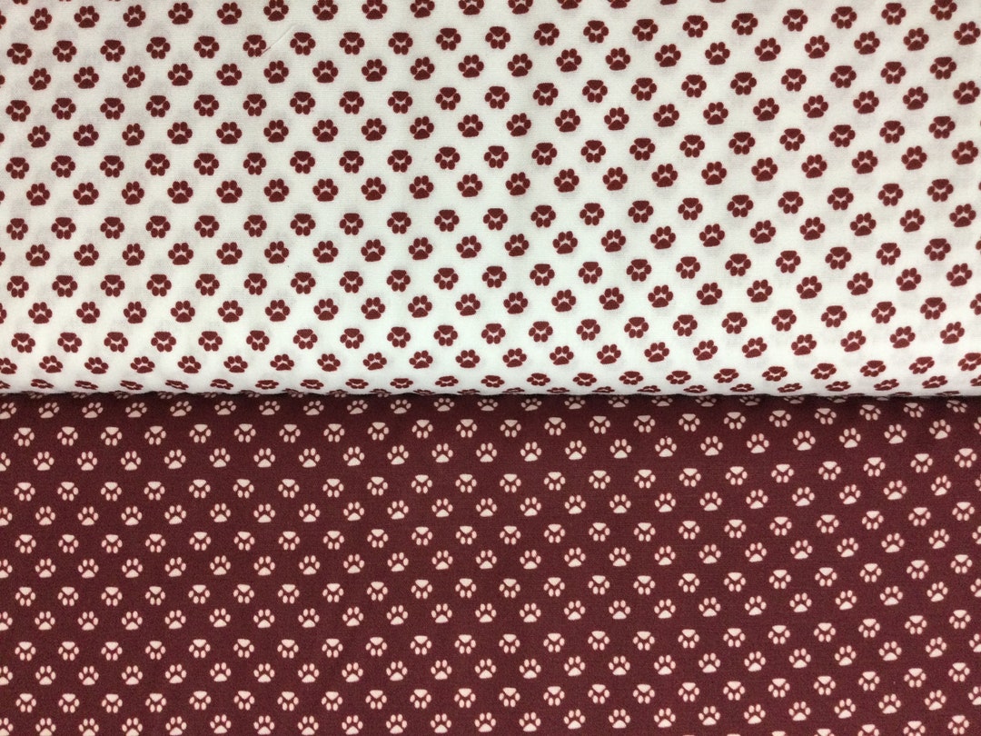 Paw Prints on Maroon or on White Background. These Work Well With ...