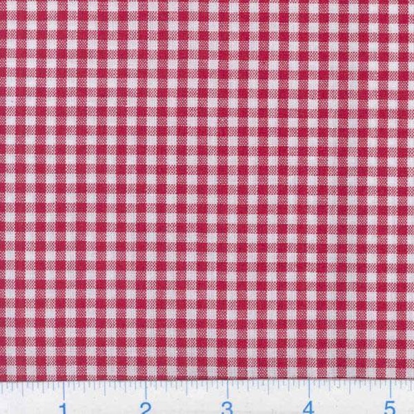 Red Gingham Fabric - Etsy