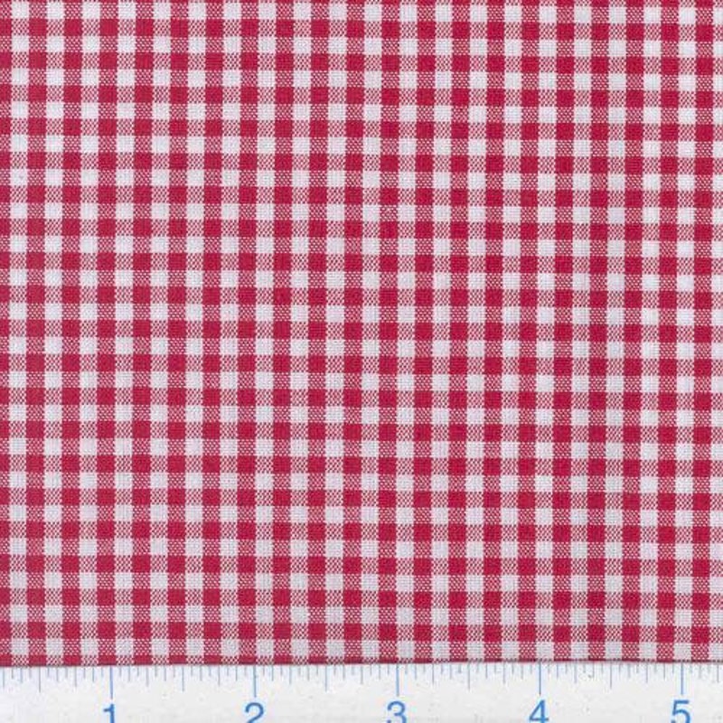 Red Gingham Fabric - Etsy