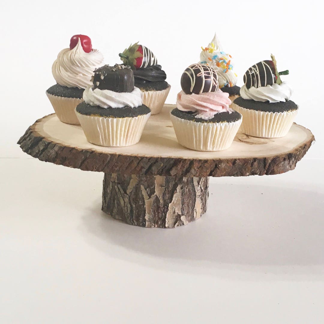 Free Shipping Rustic Cake Stand, Wooden Cake Stand, Cupcake Stand ...
