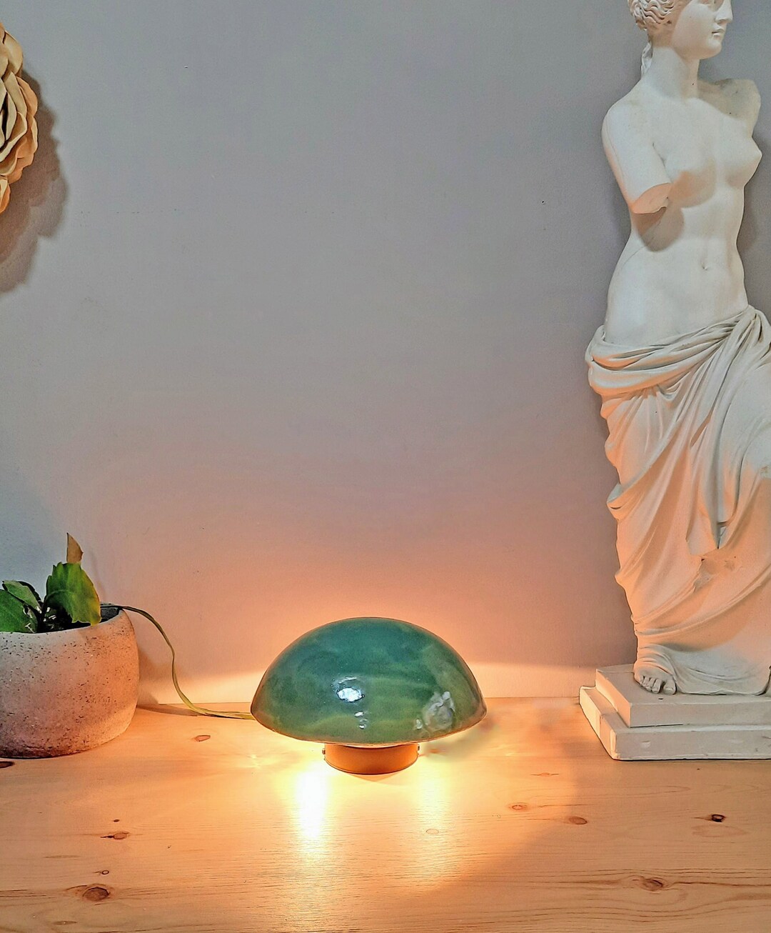 TURTLE Style Oval Wall Mounted Light Turquoise Colour Glaze - Etsy