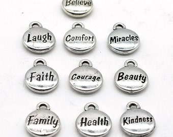 Inspirational charms | Etsy