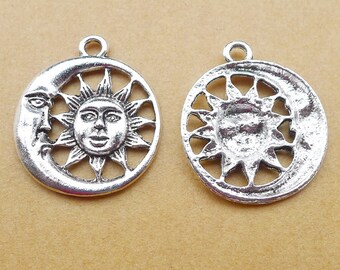 Sun Face Charms - Etsy