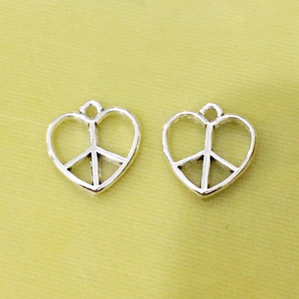 Heart With Peace Sign Jewelry - Etsy
