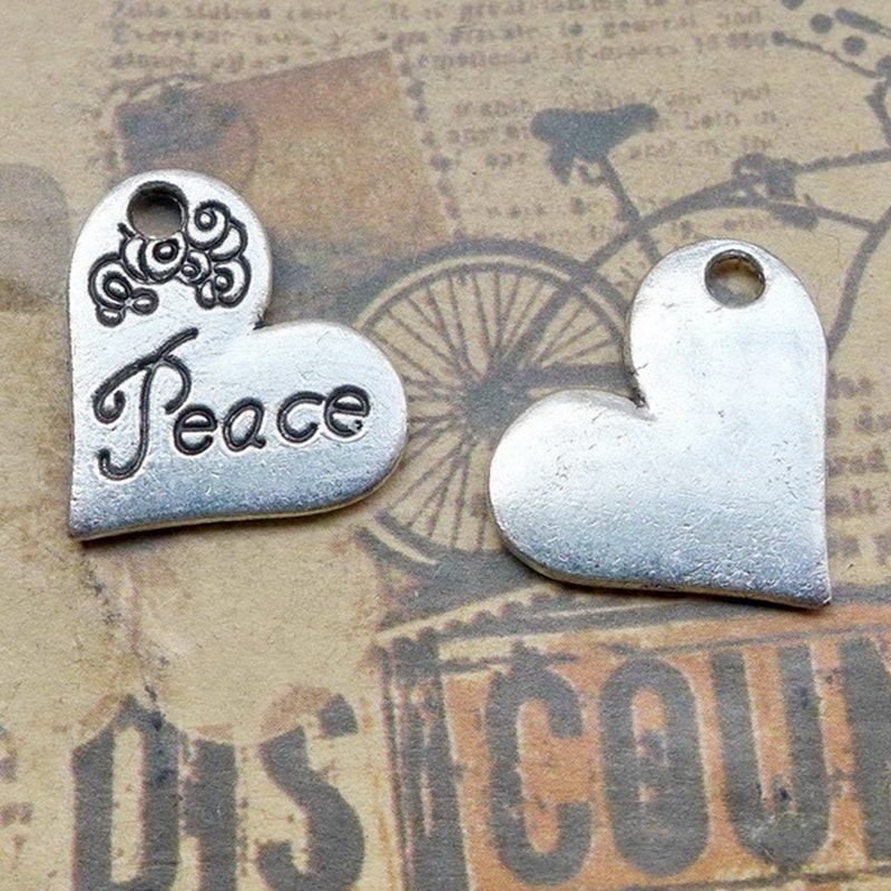 Peace Charm Bracelet - Etsy