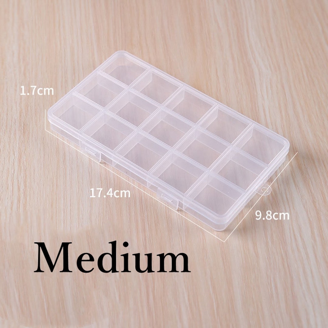 Container for Beads, Charms, Jewelry Findings Divided Storage, Plastic ...