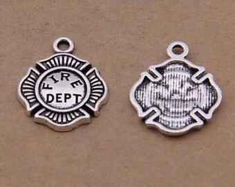 5pcs/lot Fire Symbol Pendant Stainless Steel Masculine Emblem Fire ...