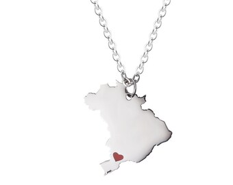 Brazil Map Necklace - Etsy