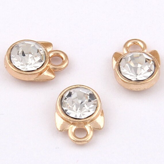 8 or 20PCS Gold Tone 3D Cat Cat Face Charms Pendants Cubic - Etsy