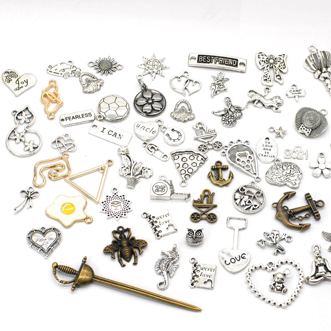 SALE 60PCS Random Mix Assorted Grab Bag Charms Findings - Etsy