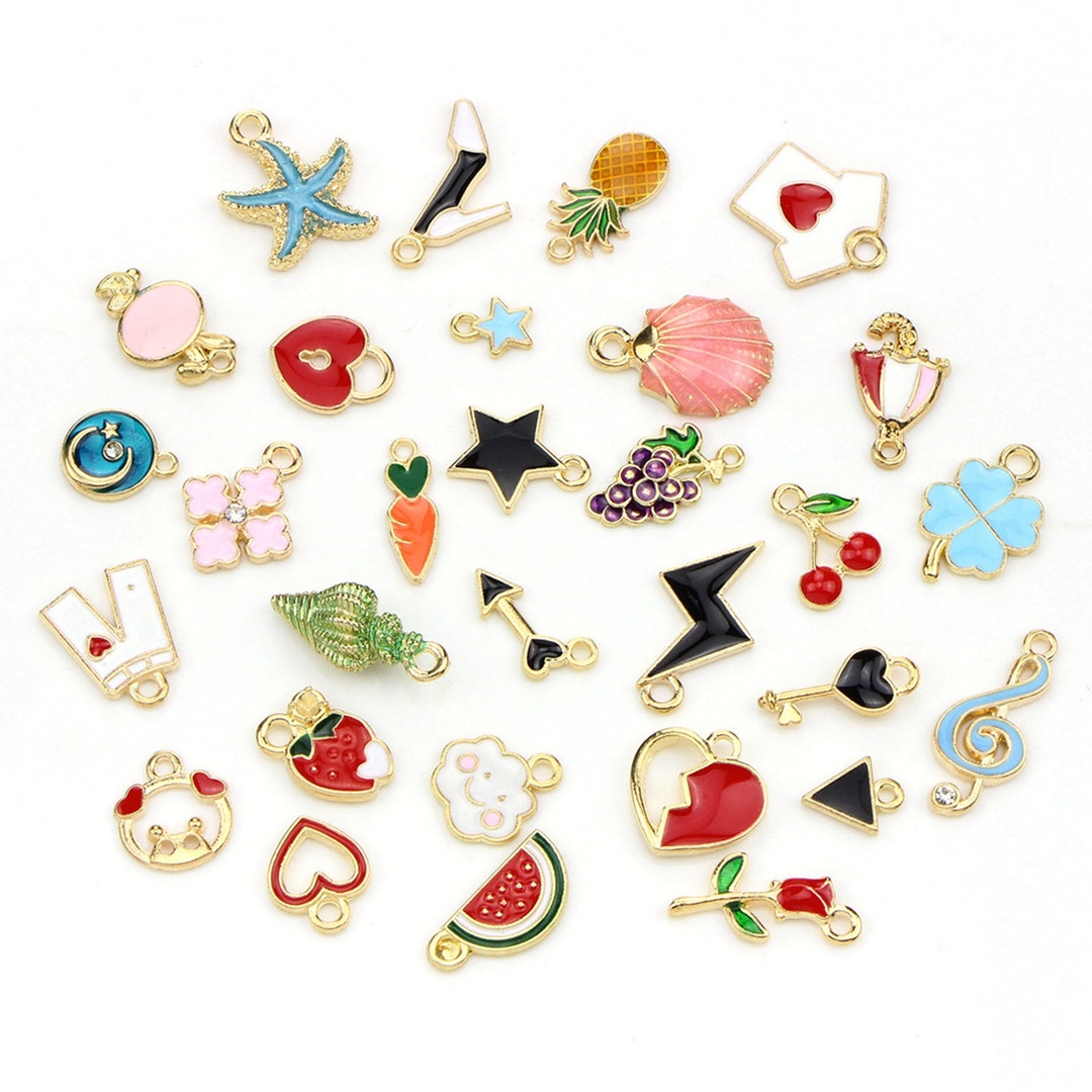 Clearance! 30PCS Different Colorful Charm Pendant Set Collection, Cloth ...