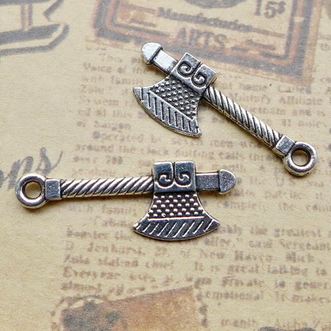 25PCS or 60PCS, Antique Silver Ax, Axe, Hatchet Charm Pendant --- DIY ...