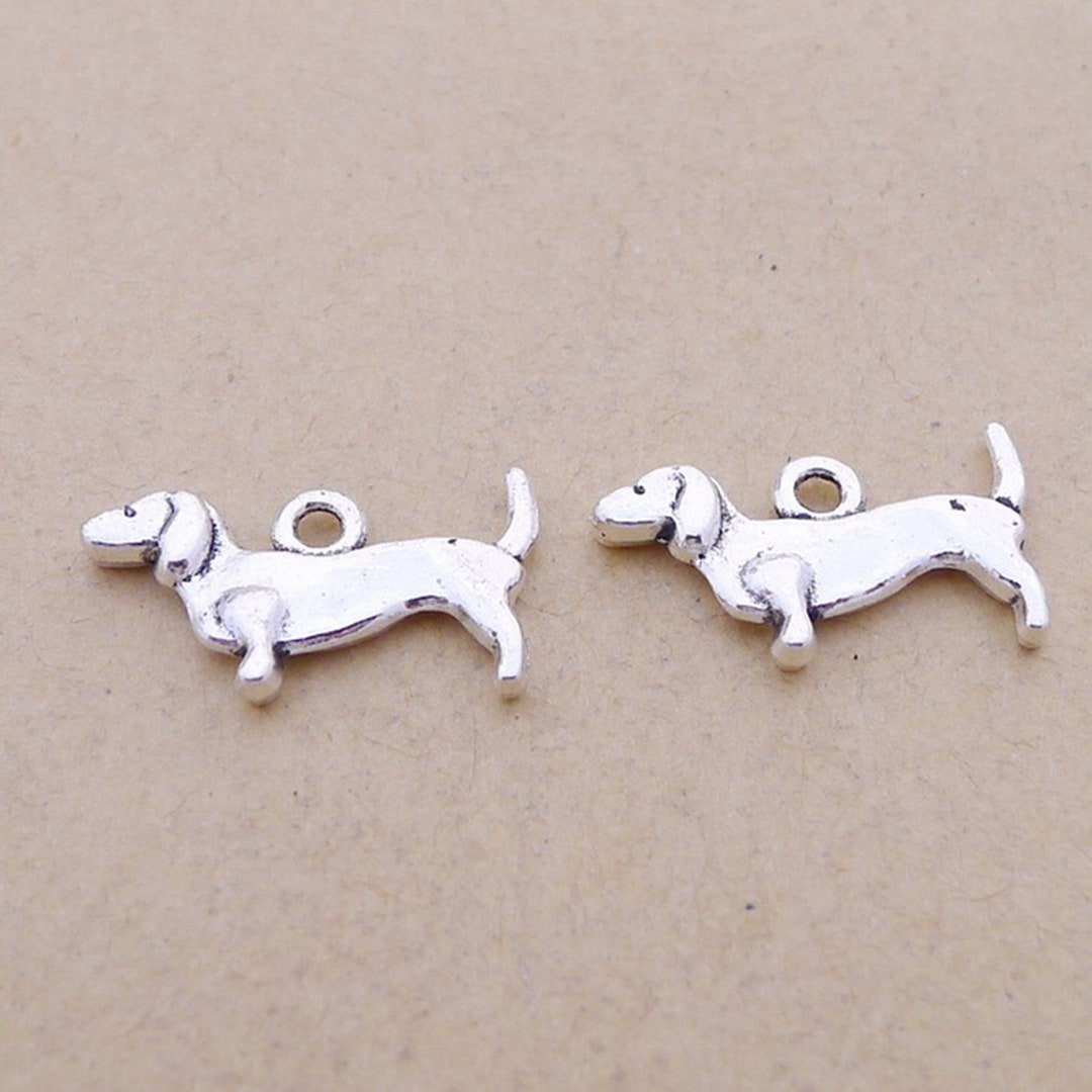25 or 60PCS Antique Silver Tone DOG Charm Pendant Pet Charms, Memorial ...