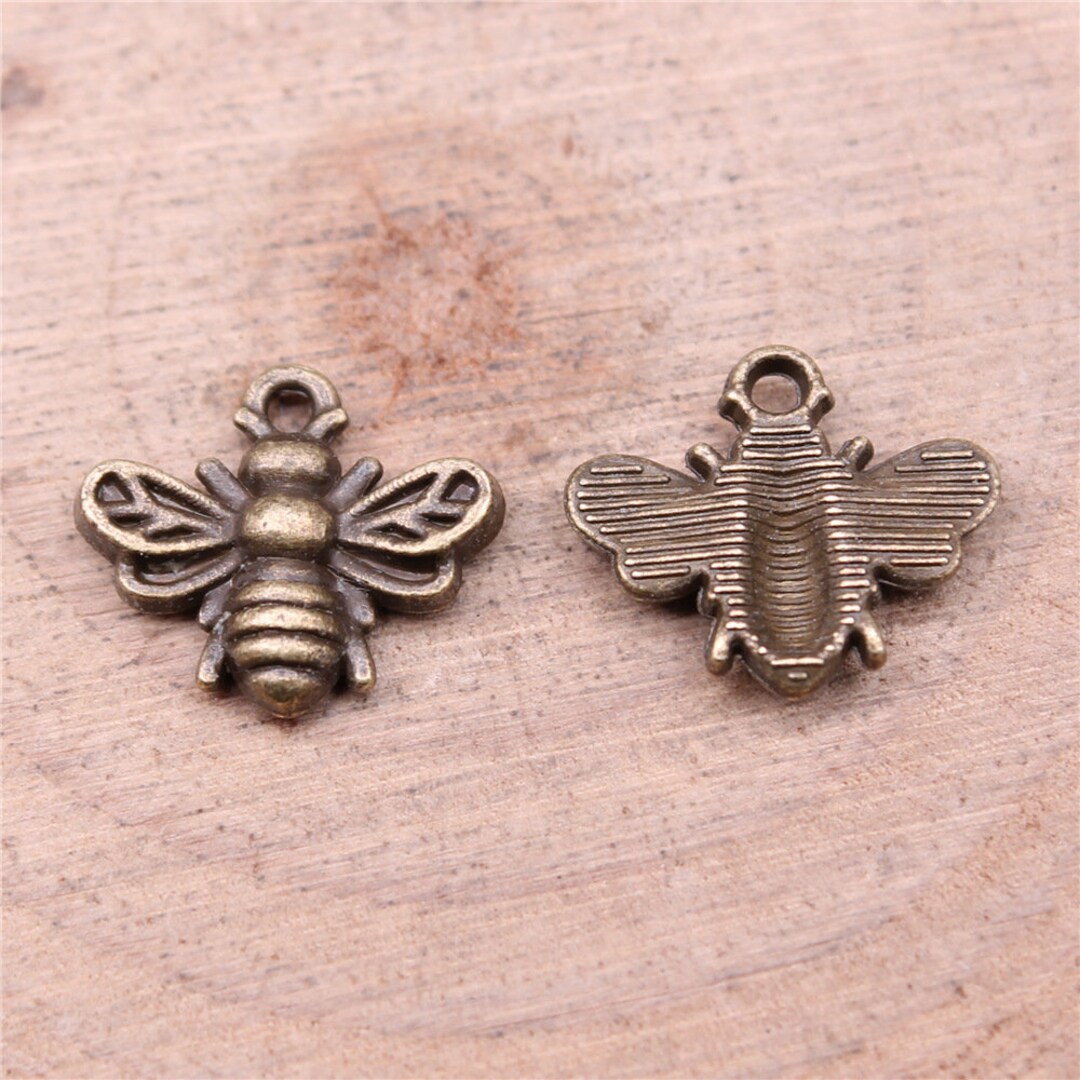20 or 50PCS Antique Bronze Bee Charm Pendant, Insect Charms, Antique ...