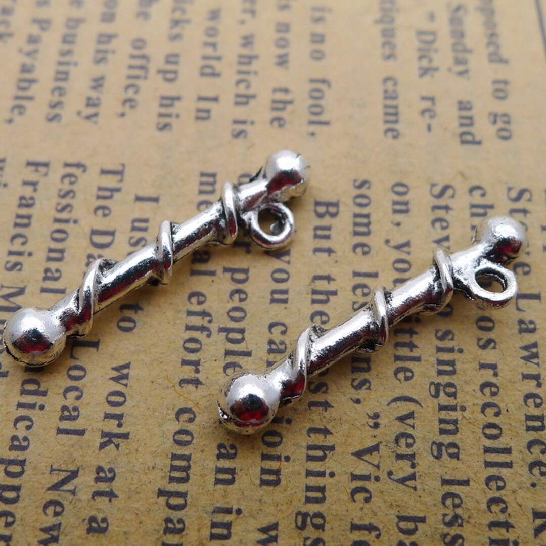 20 or 50PCS, Antique Silver Tone BATON TWIRLING Charm Pendant ...