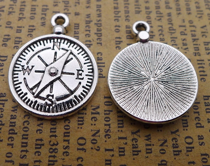 Nautical Compass Pendant Compass Gift Working Compass Silver - Etsy