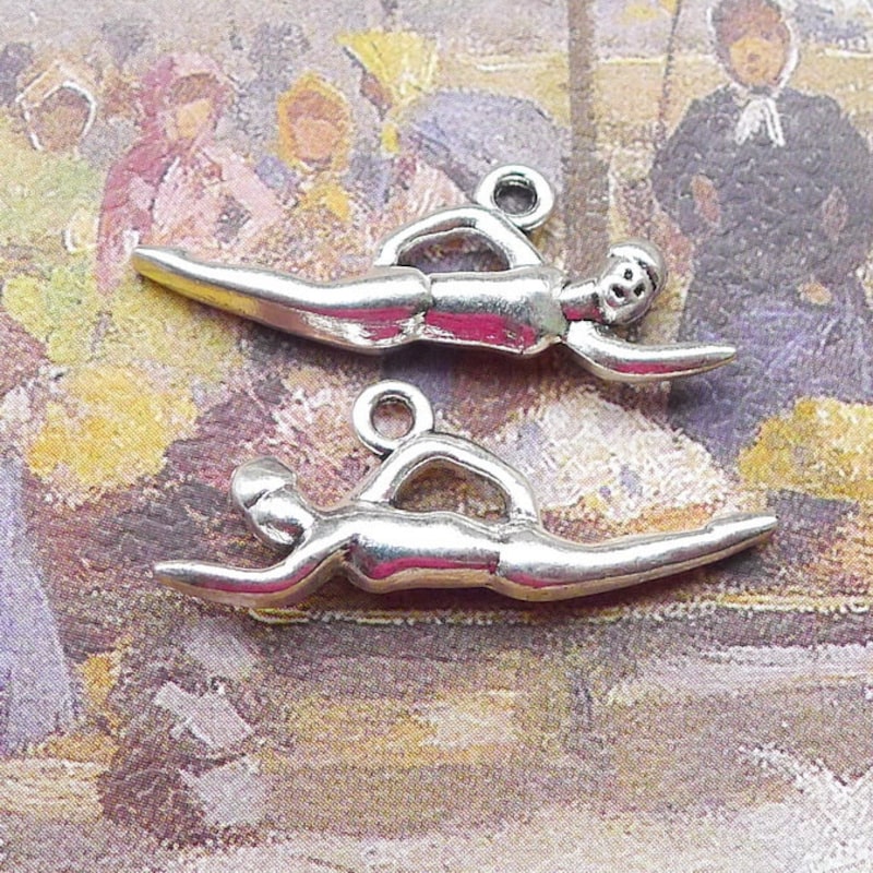 Swimmer Charm - Etsy