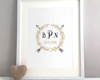Wedding monogram | Etsy
