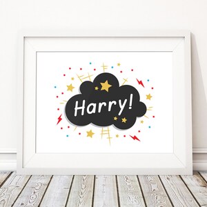 Comic Book Name Art Decor, Personalised Print, Kids Room Decor, Nursery ...