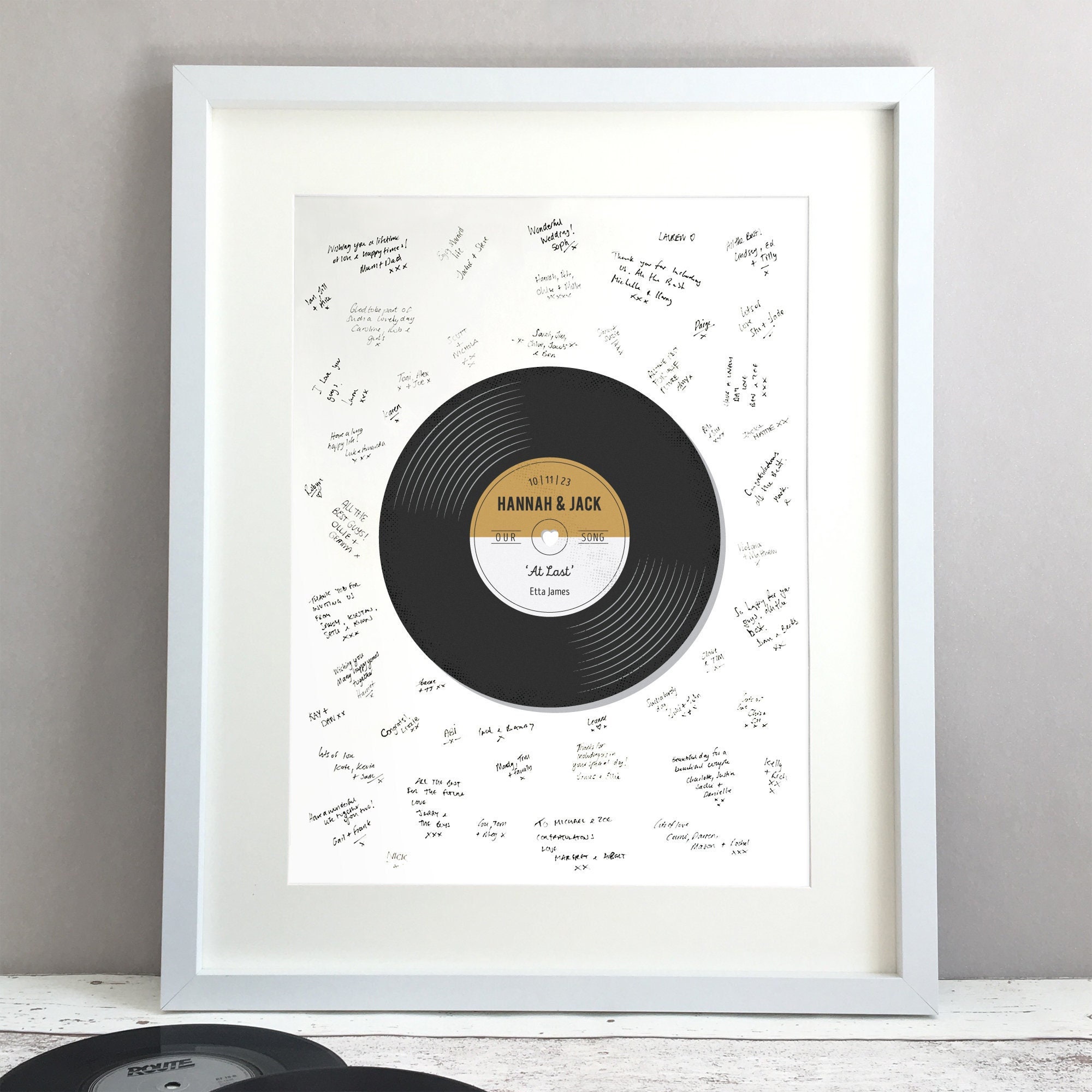 Record Wedding Guest Book Print Wedding Guest Book - Etsy