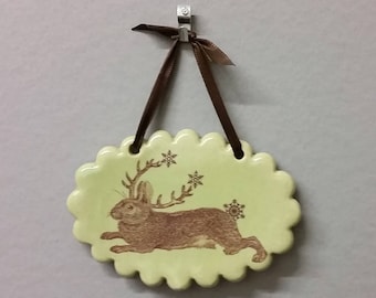 Ornament Frame Original Cwissmas Skull Jackalope 2021 - Etsy