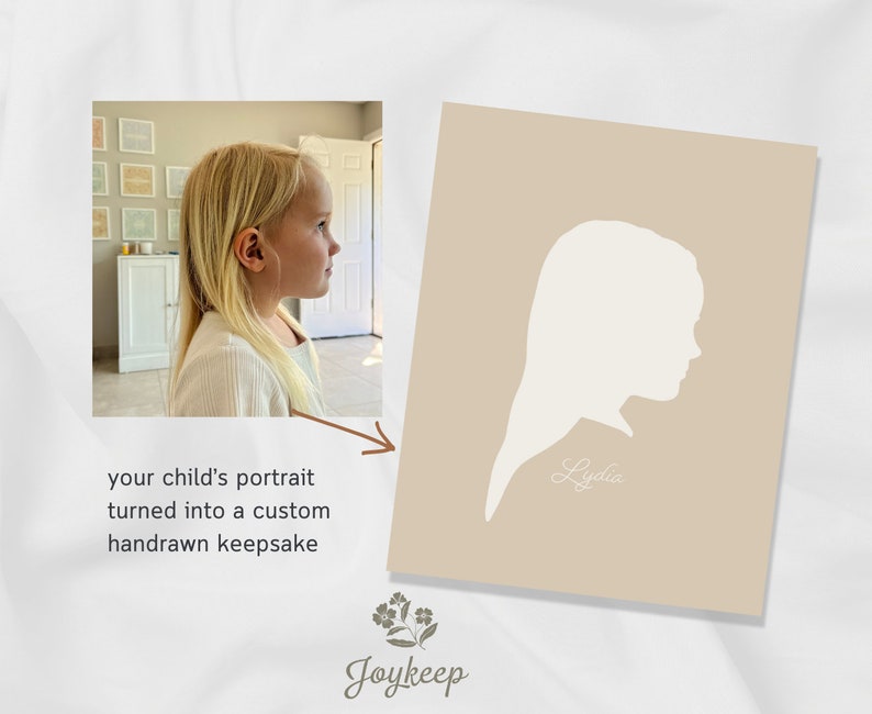 Personalized Kids Portrait & Modern Silhouette - Unique Christmas ...