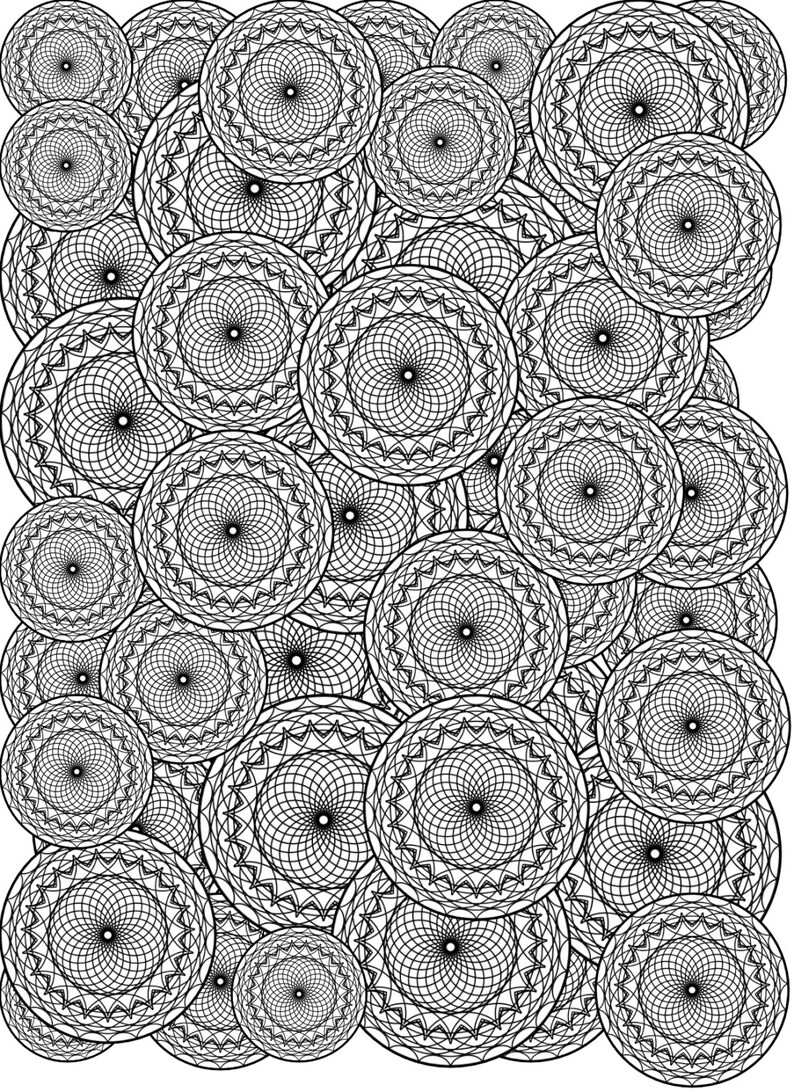 50 Page Random Mandala Mania Volume 2 - Coloring Pages in PDF - Instant ...