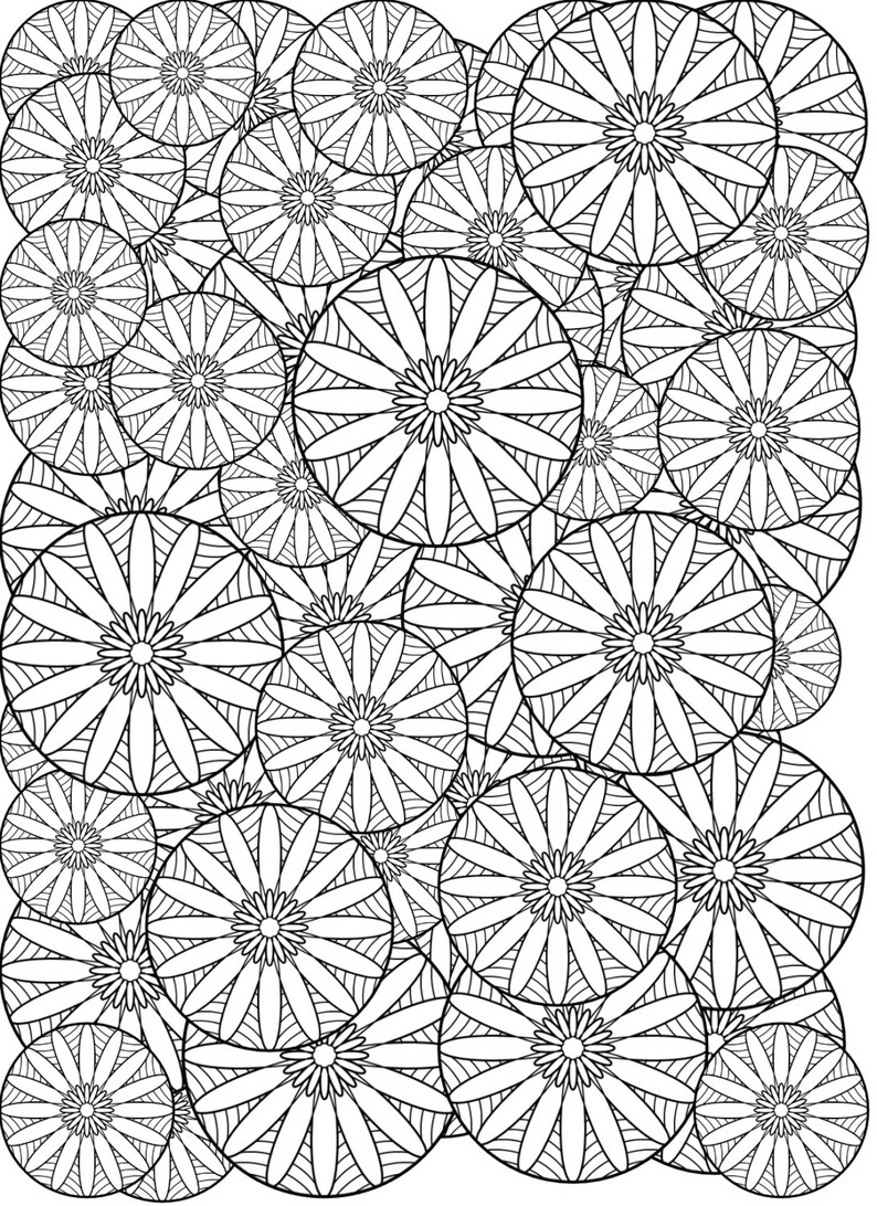 50 Page Random Mandala Mania Volume 2 - Coloring Pages in PDF - Instant ...