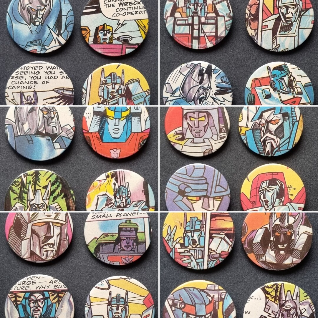 Transformers Comic Book Badge Packs - Etsy UK