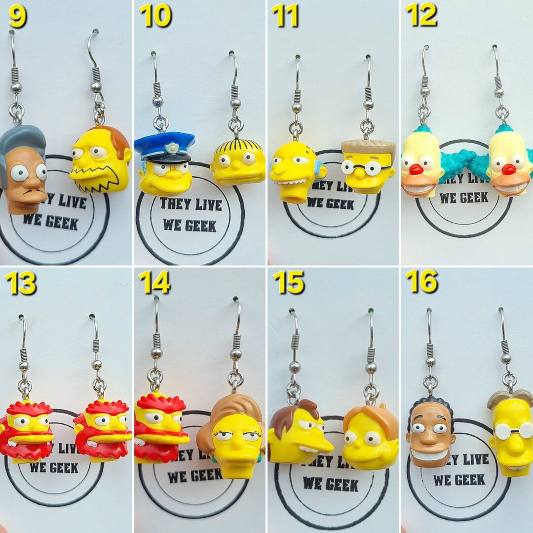 Simpsons Lego Head Drop Earrings (group 2) - Etsy