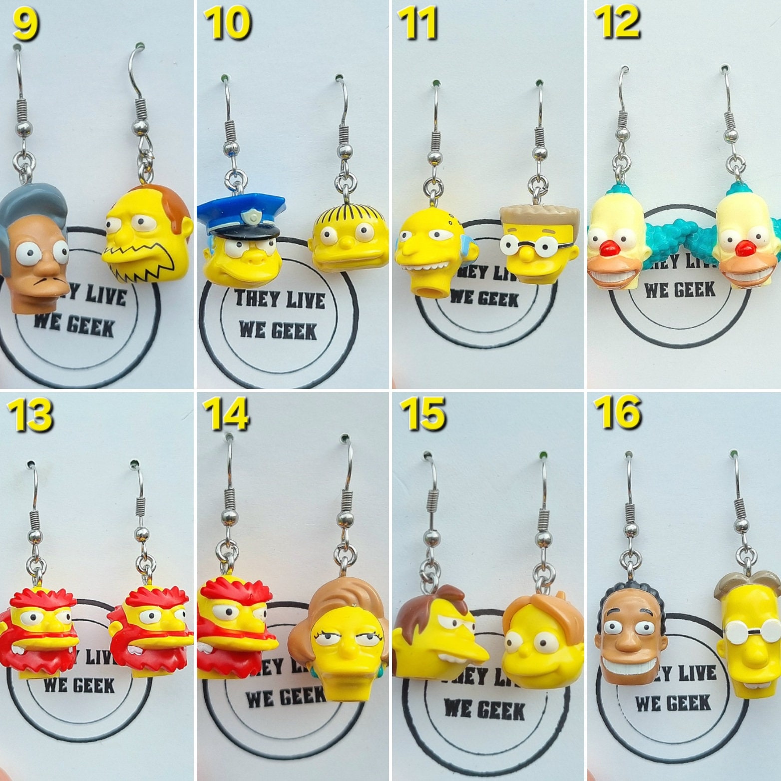 Simpsons Lego Head Drop Earrings (group 2) - Etsy