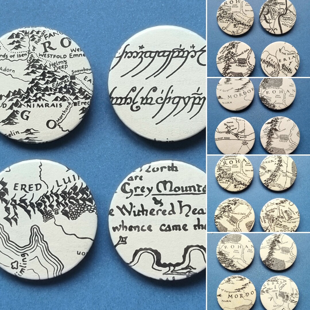 Middle Earth Map Badge Packs - Etsy