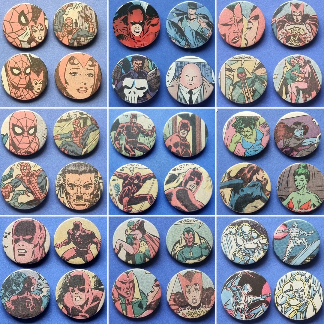 Marvel/avengers Comic Book Badge Packs Group 6 - Etsy