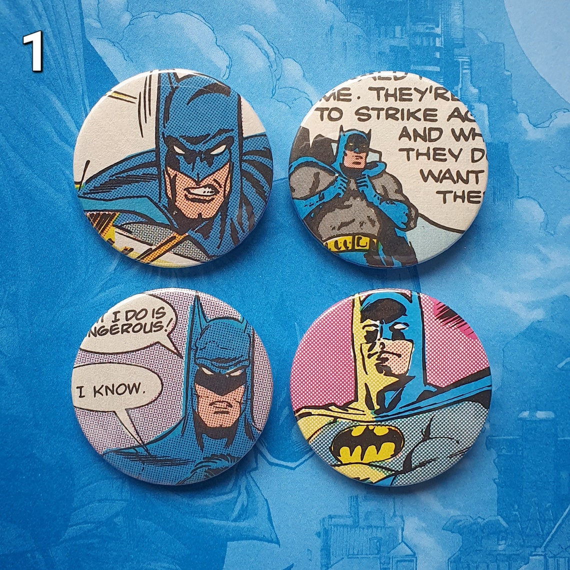 Batman/villains Comic Book Badge Packs - Etsy