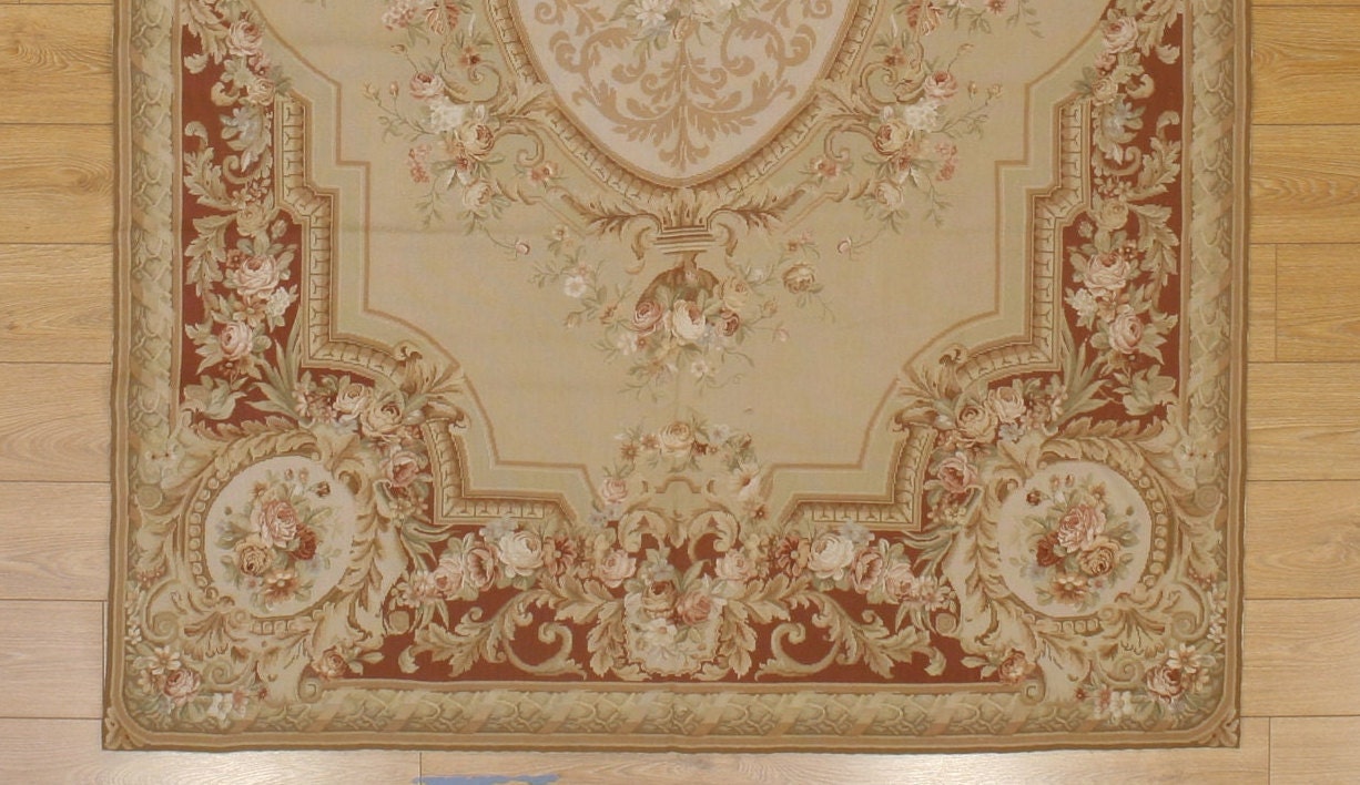 6 X 9 French Aubusson Needlepoint Hand Made Carpet Made With Premium ...