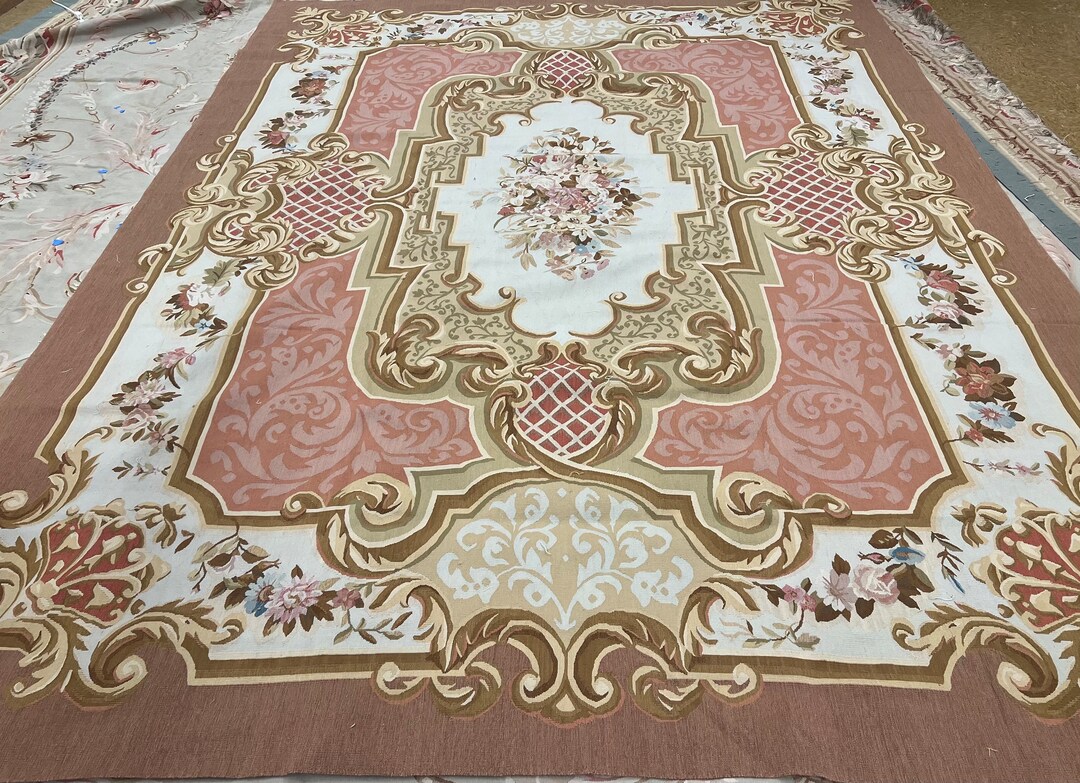9x12 Aubusson Rug, New Handwoven Premium Wool in a Fine Tapestry Weave ...