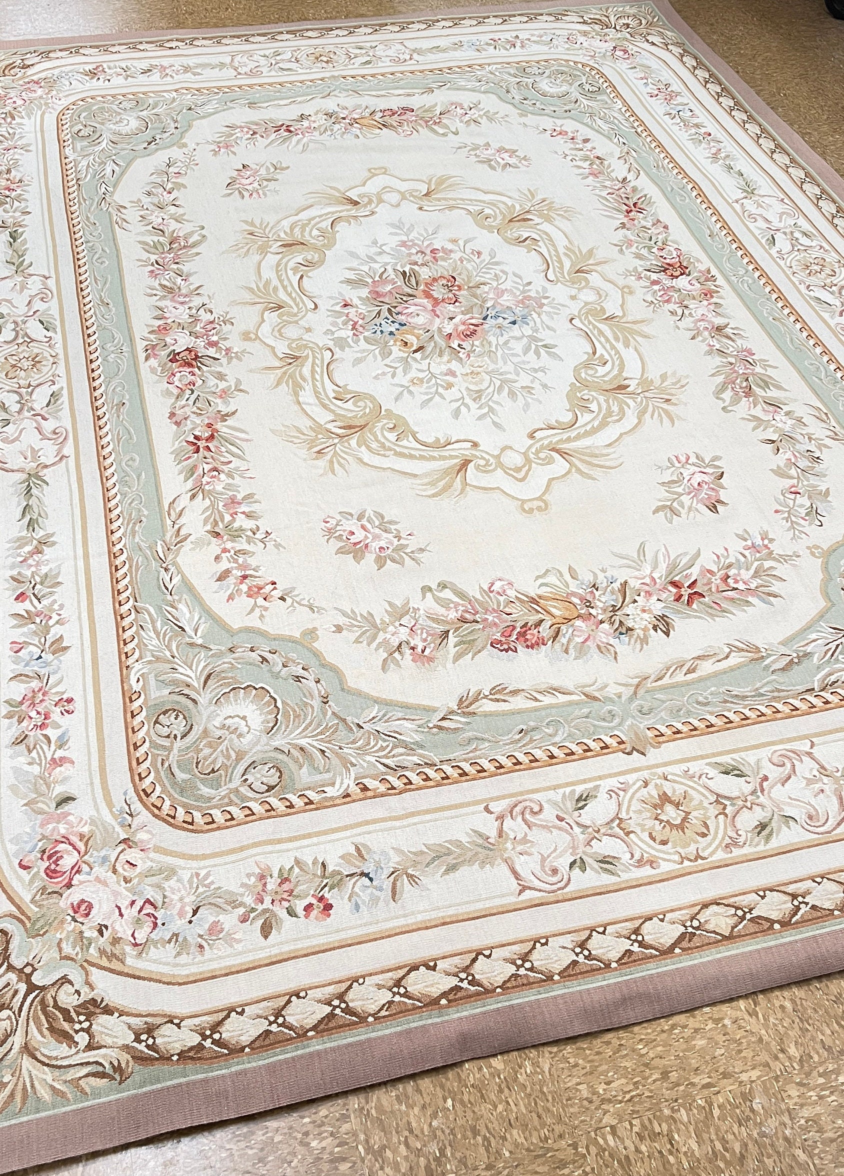 9 X 12 Aubusson Rug, Entirely Hand Woven in the Centuries Old French ...