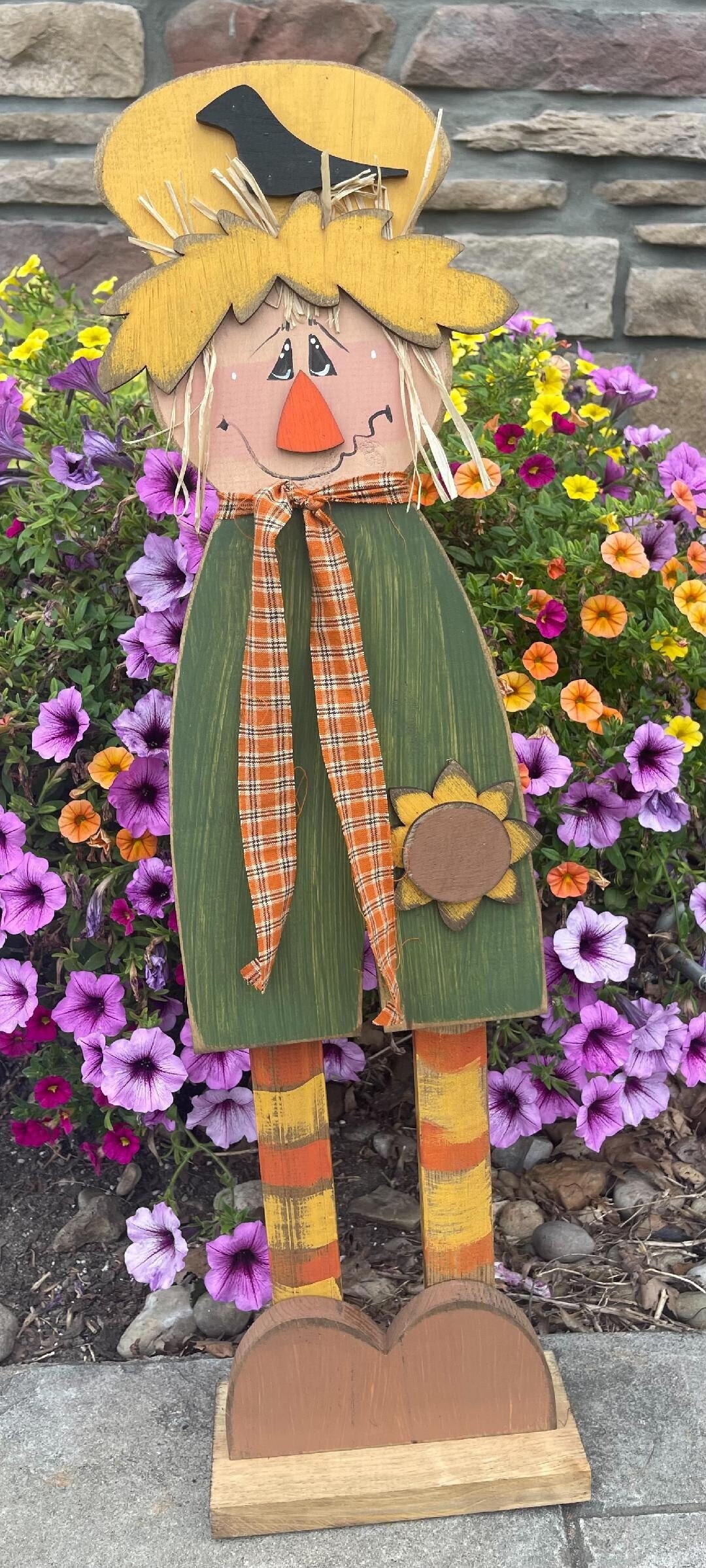 MAIL Out-pattern Critter Stick Leg Collection Scarecrow Stander Wood ...