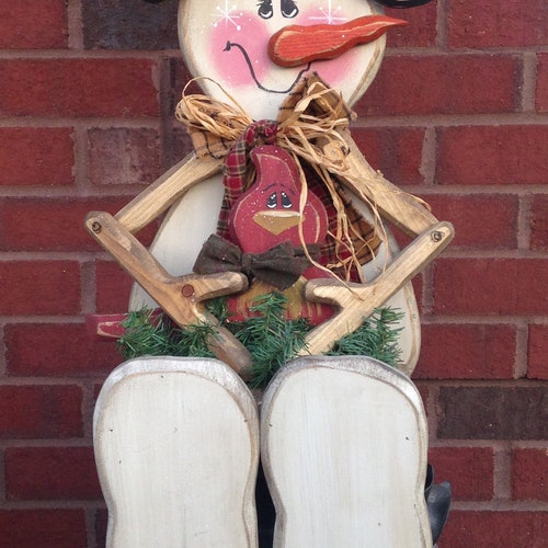 DIY Snowman Unfinished Wood Craft Kit - Etsy