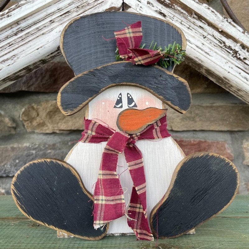 Wood Snowman for Painting - Etsy