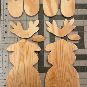 2 Set/mini- DIY Reindeer - Unfinished Wood Craft Kit - Etsy