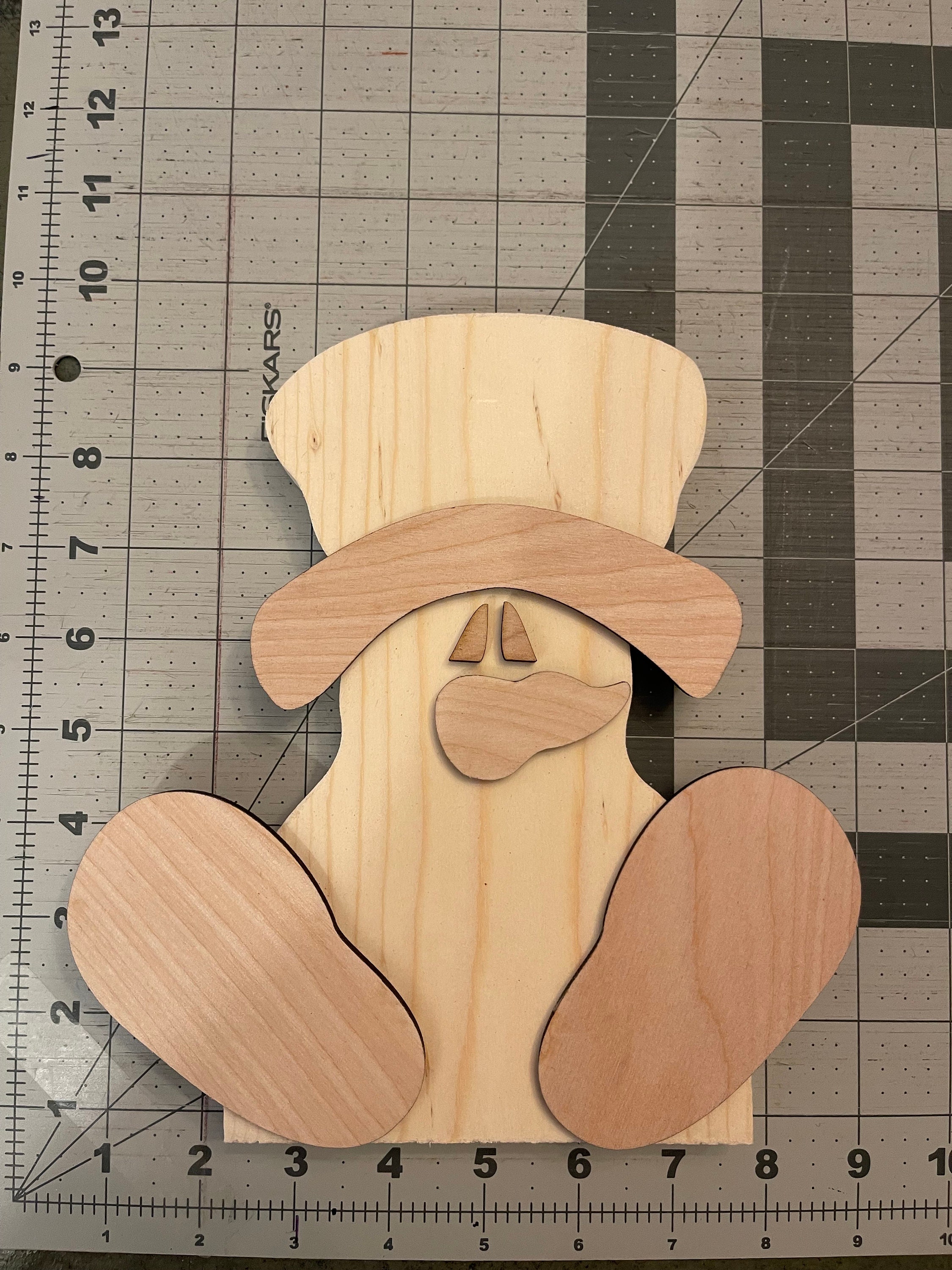 Mini- DIY Snowman - Unfinished Wood Craft Kit - Etsy