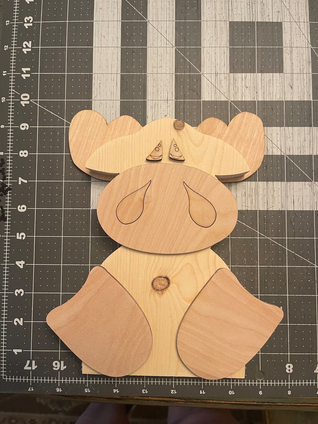 Mini- DIY Moose - Unfinished Wood Craft Kit - Etsy
