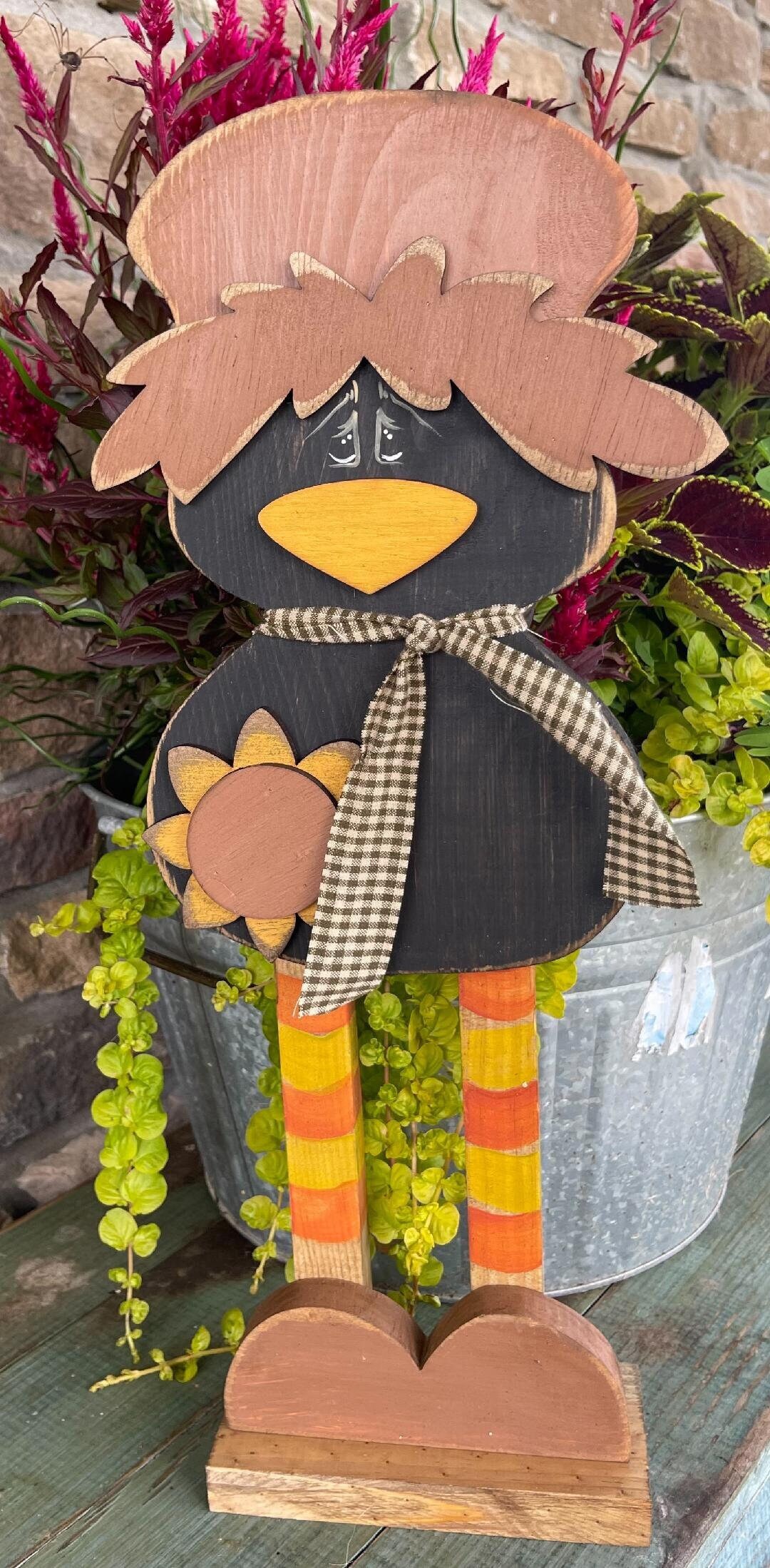 E-PATTERN Mini Critter Stick Leg Collection Crow Stander Wood Craft DIY ...