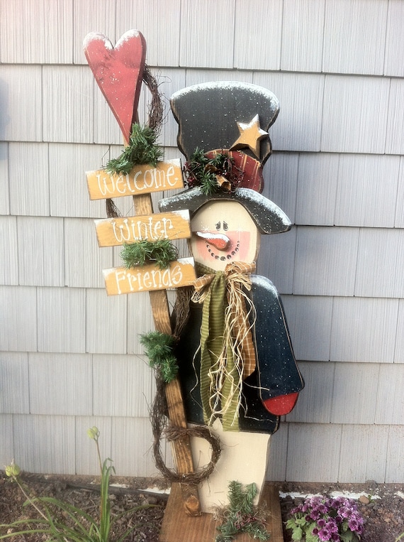 Mail Out PATTERN Welcome Winter Friends Standing Snowman - Etsy