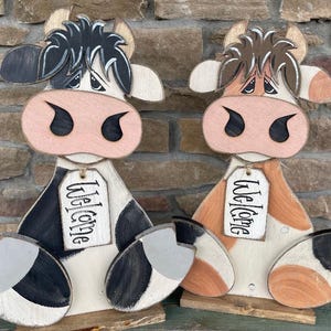 E-PATTERN Herford Cow Porch Sitter Wood Craft DIY Pattern Pdf and Svg ...