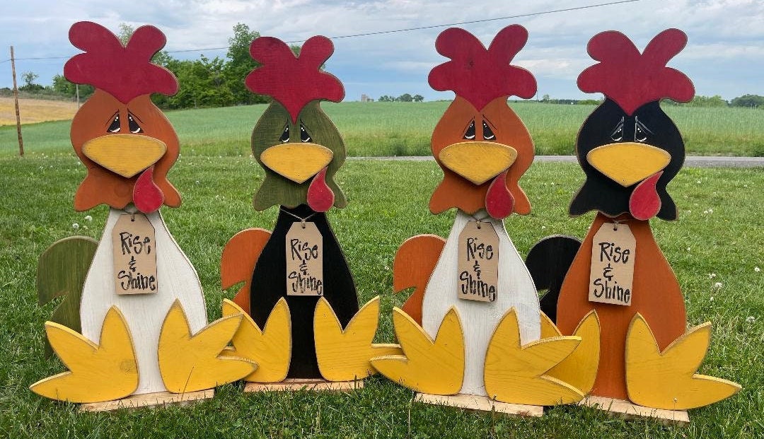 Mail-out-pattern Large Rooster Sitter Wood Craft DIY Pattern - Etsy