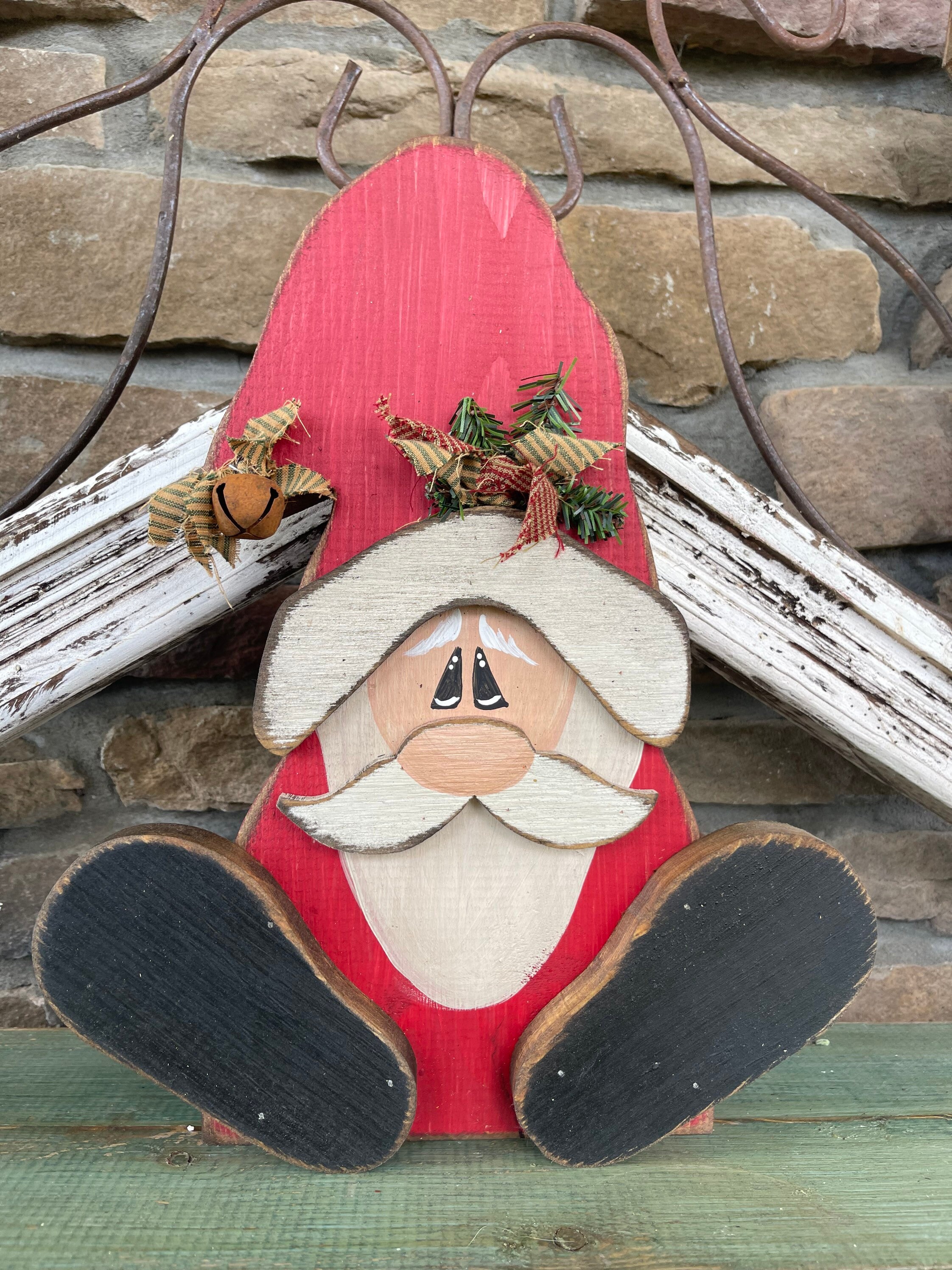 2-set DIY Critter Sitter Santa Unfinished Wood Craft Kit - Etsy