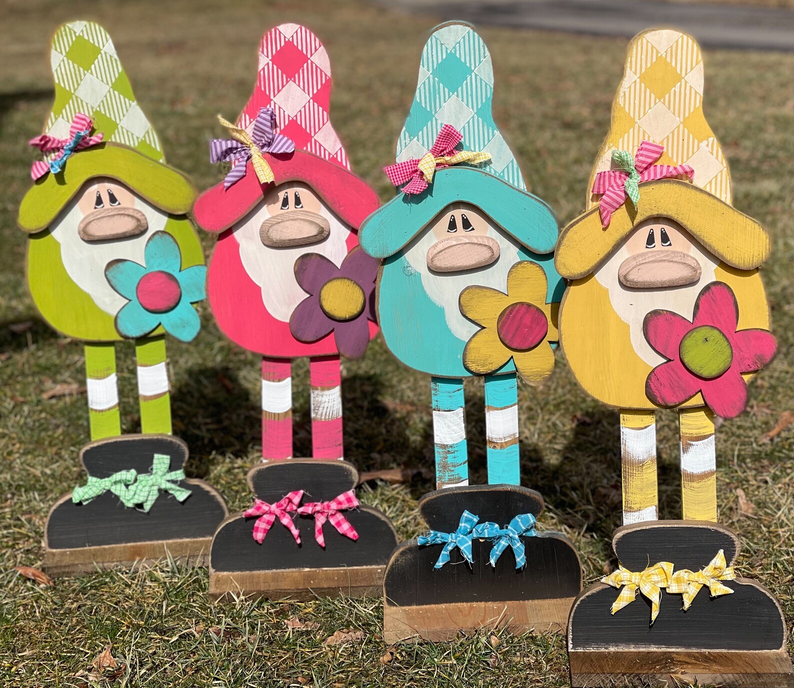 E-PATTERN Springtime Stick Leg Gnome Wood Craft DIY Pattern - Etsy
