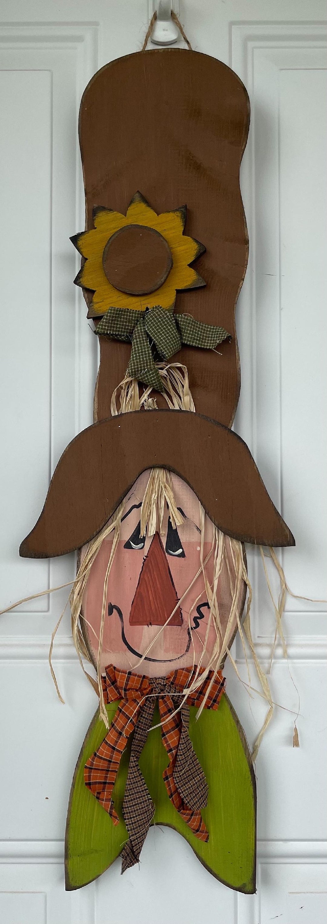 E-PATTERN Sammy Scarecrow 10x32 Door Hanger Wood Craft DIY - Etsy